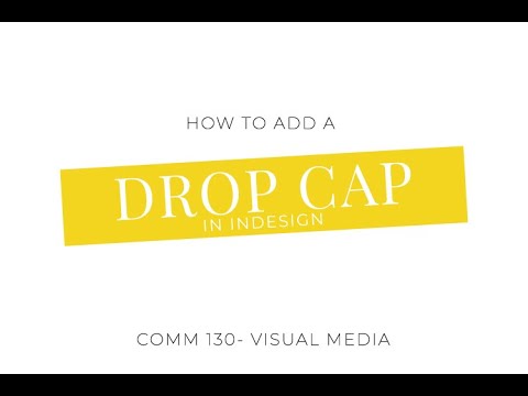 How to Add a Drop Cap in InDesign