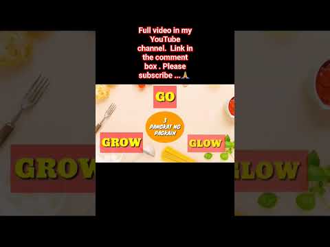 GO GROW AND GLOW FOODS Link of full video: https://youtu.be/CKiU2P80eUM?si=153JDRXe8pO7_SA6