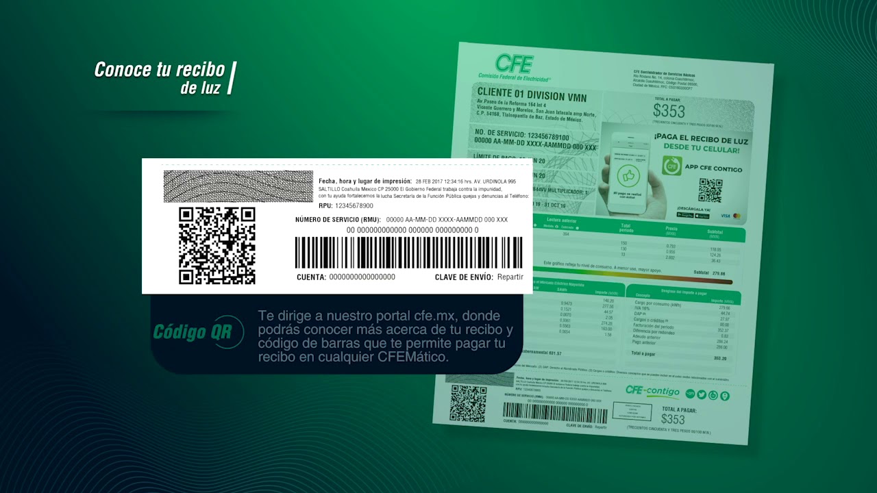 Conoce tu recibo de luz
