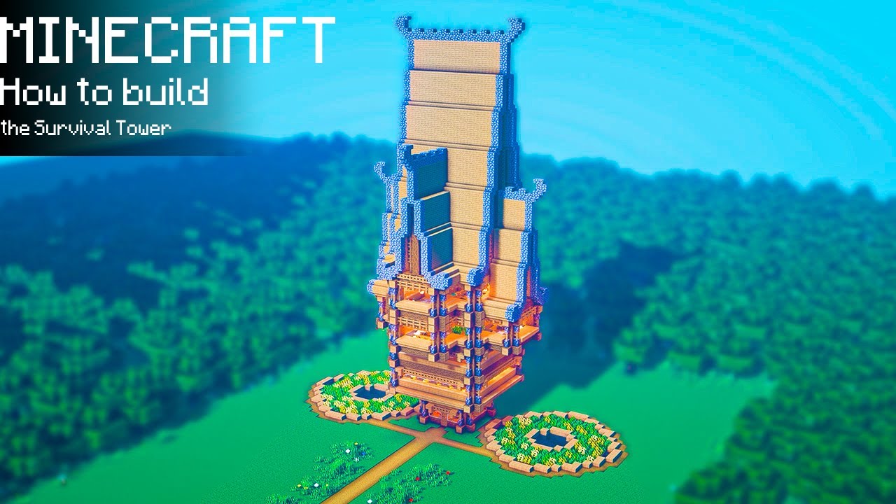 Minecraft : How to build the Survival Tower | How to build minecraft ...