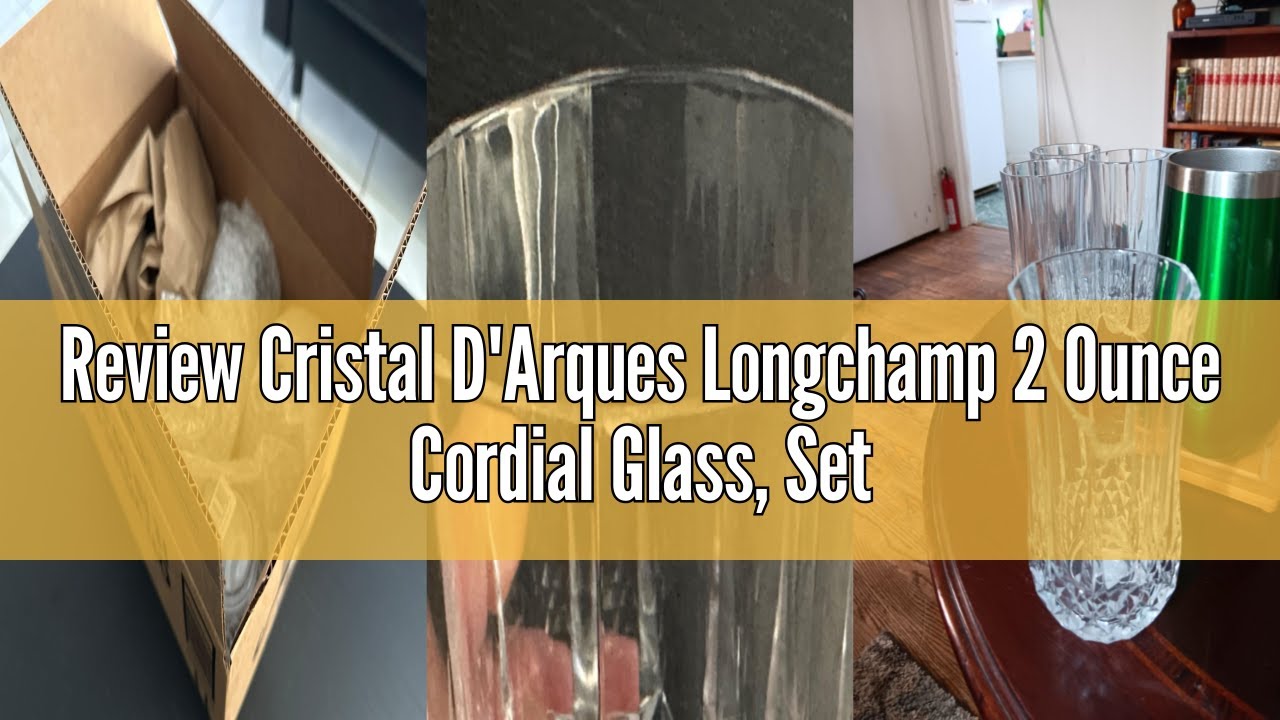 Review Cristal D'Arques Longchamp 2 Ounce Cordial Glass, Set of 6, 6 Count (Pack of 1), Clear