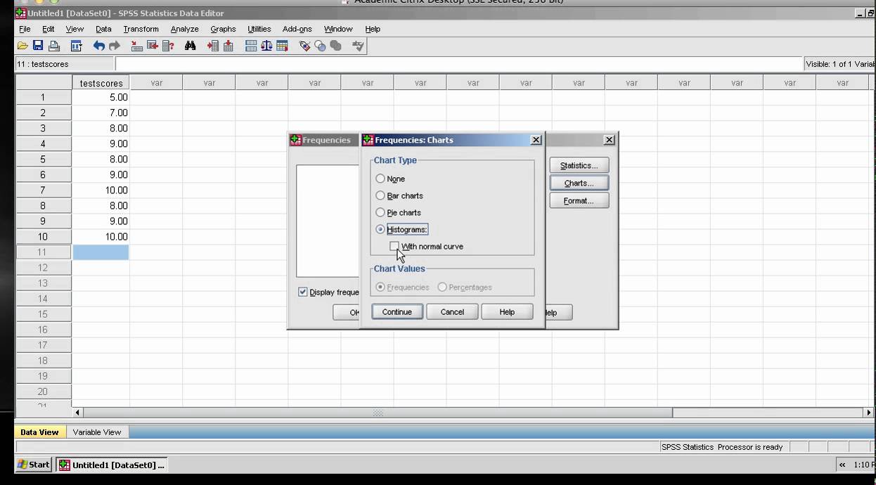 Hansen Frequency distribution tables in SPSS