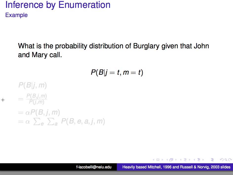 Basic Inference in Bayesian Networks