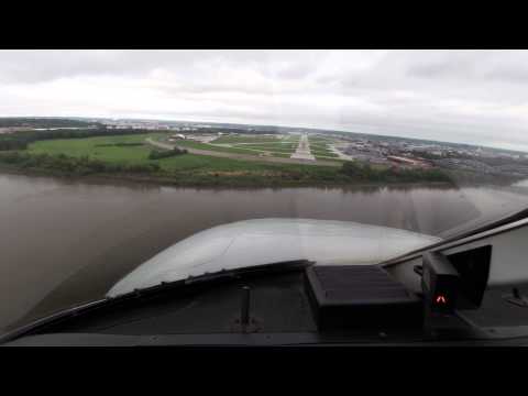 ILS circle to runway 1 at Kansas City Downtown airport (KMKC)
