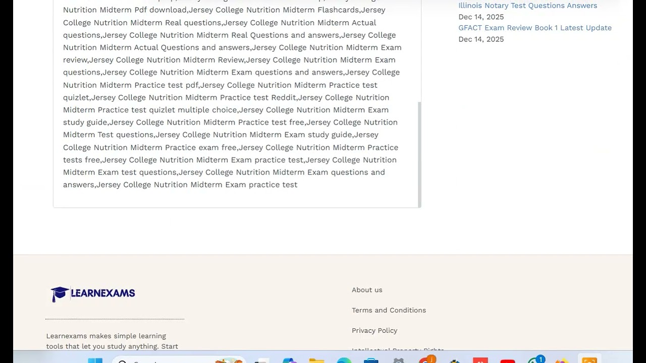 Jersey College Nutrition Midterm Review questions with correct answers