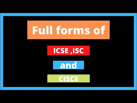 Full form of ICSE, ISC and CISCE | (@cisce_solutions ) @TuitionICSEOnline @StudywithSudhir