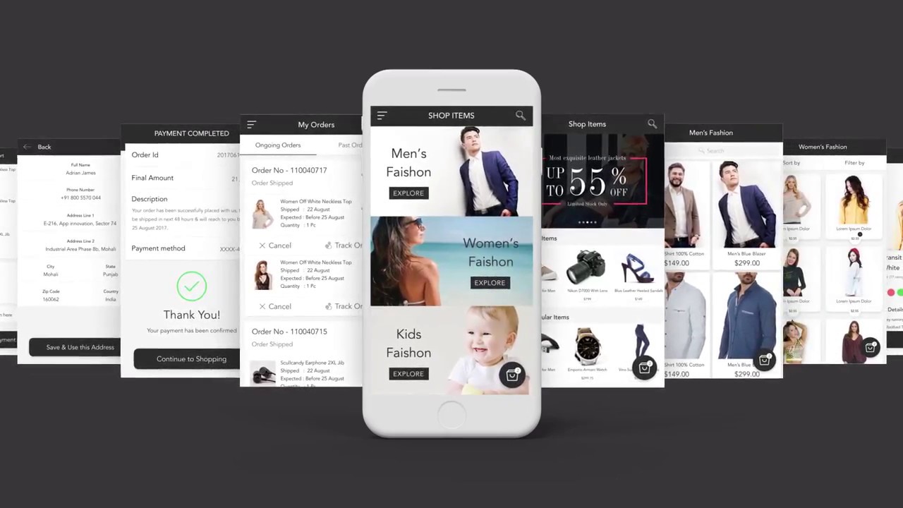 E-Shop eCommerce App UI Kit | App Innovation