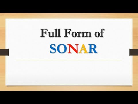 Full Form of SONAR || Did You Know?