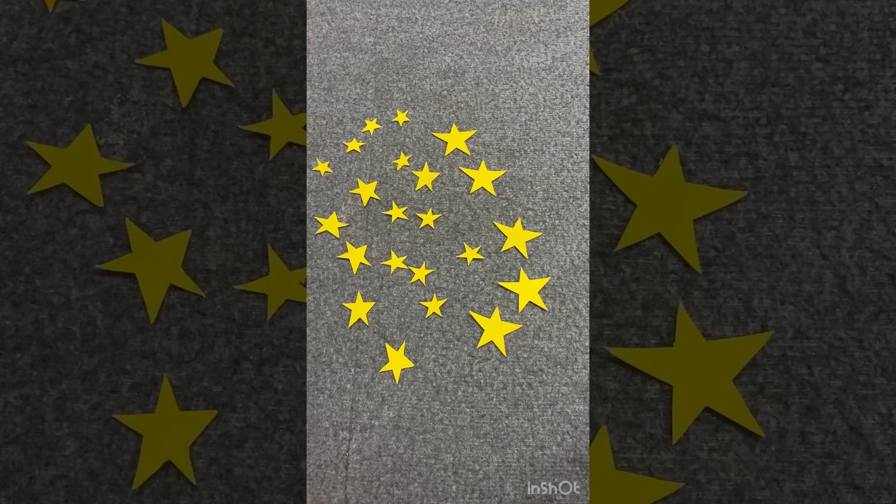 how to cut star shape with paper || easy star shape cutting #papercraft #starshape