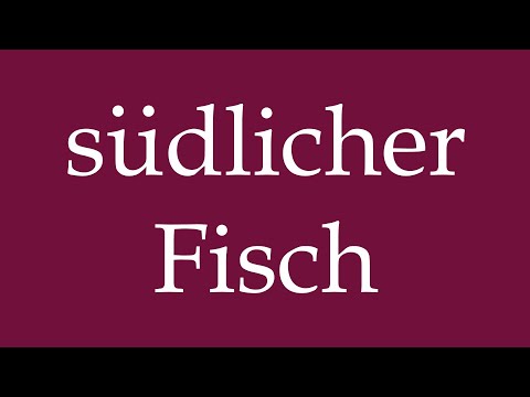 How to Pronounce ''südlicher Fisch'' (southern fish) Correctly in German