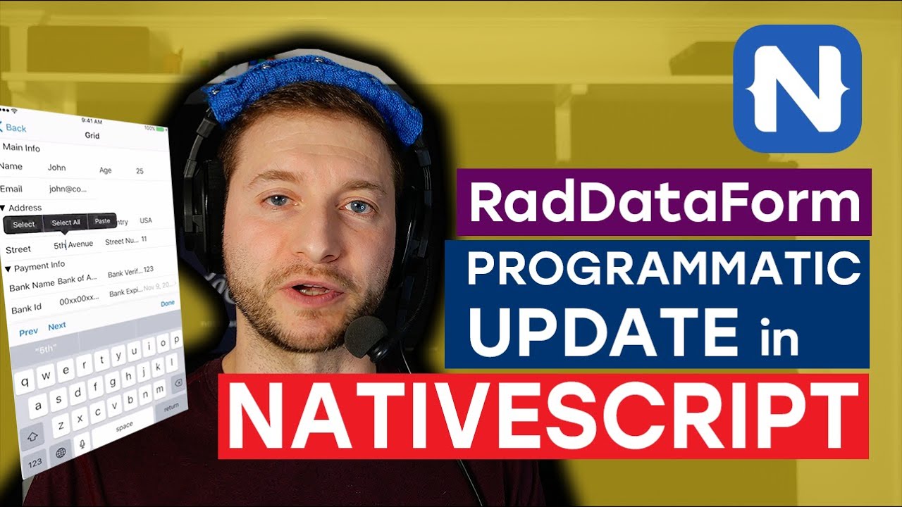 NativeScript RadDataForm Programmatic Update
