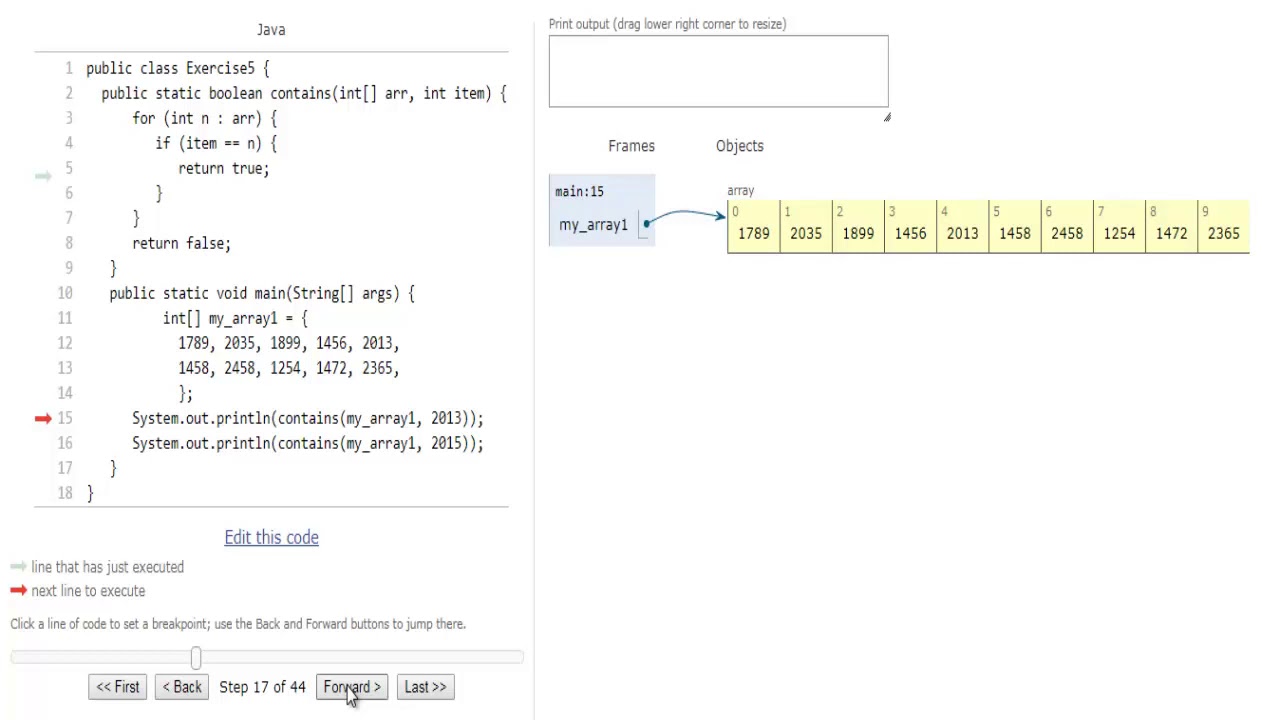 w3resource.com: Java Array Exercise-5