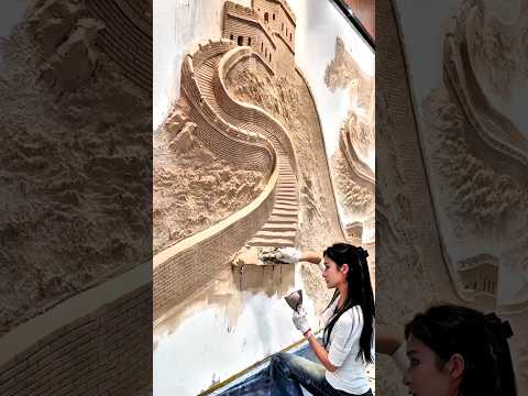 Great Wall of art😱Home decoration #art #beautiful #music #oilpainting #painting #song #amazing#arte