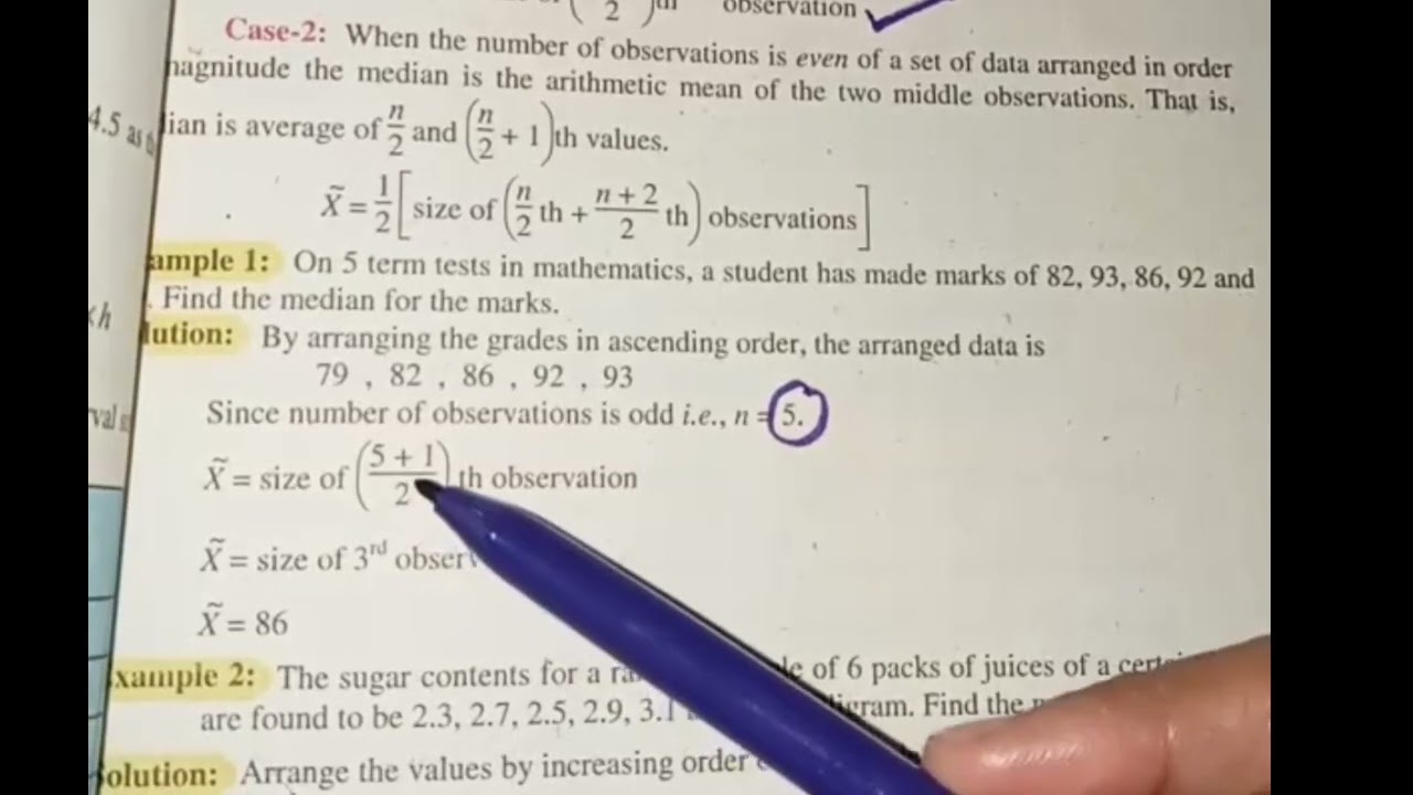 Unit6 Basic statistics (Median) | 10th class math