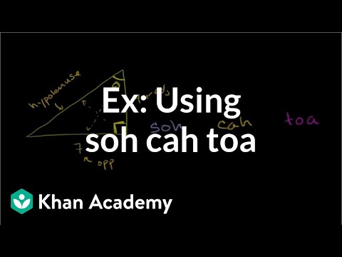 Example: Using soh cah toa - Math, Class 9 Video Lecture