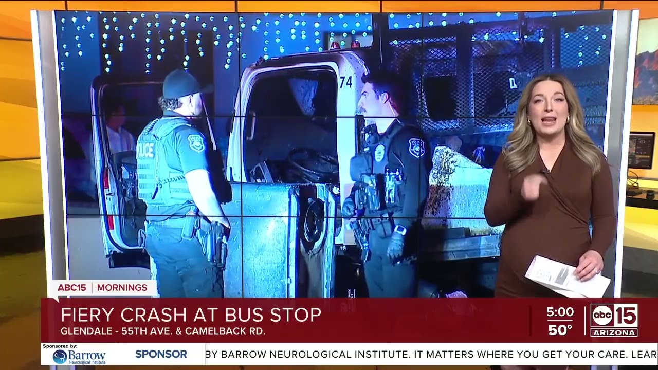 Fiery crash near 55th Avenue and Camelback Road