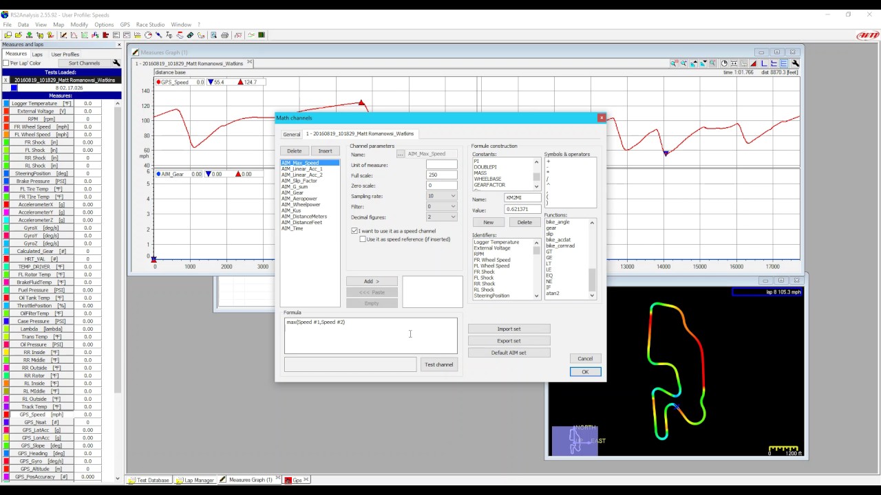 Race Studio 2 Math Channel Intro