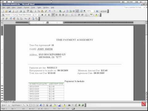 Time Payments in TickeTrak 9