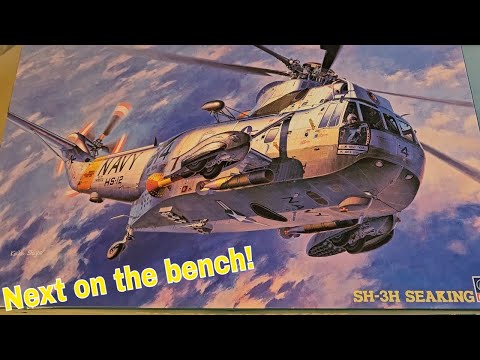 Hasegawa 1/48 SH-3H Sea King Helicopter Inbox Review Unboxing. Kit PT1:4200 #scalemodel #seaking