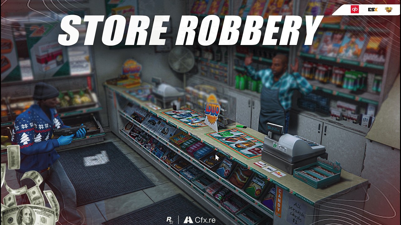 Mystic Store Robbery 1.0 for FiveM | Full Store Heist System (QBCore / ESX / Qbox)