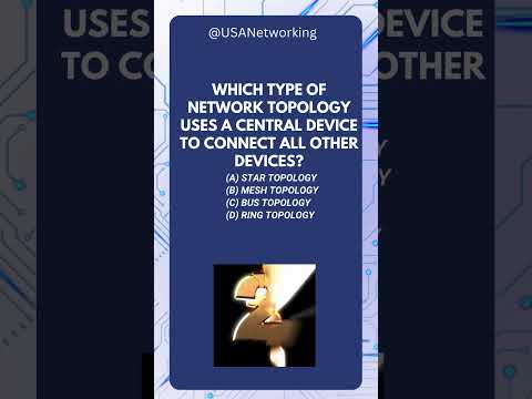 Which type of network topology uses a central device to connect all other devices? @USANetworking