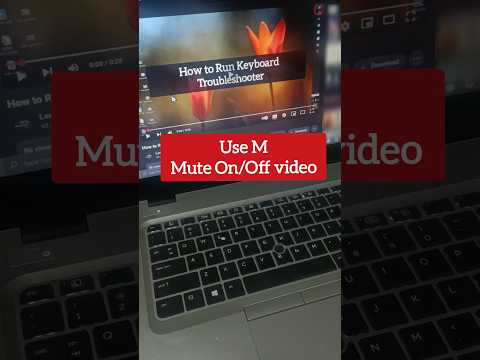 How to mute or unmute YouTube videos?#shortcutkeys #keyboardshortcut #youtubevideo