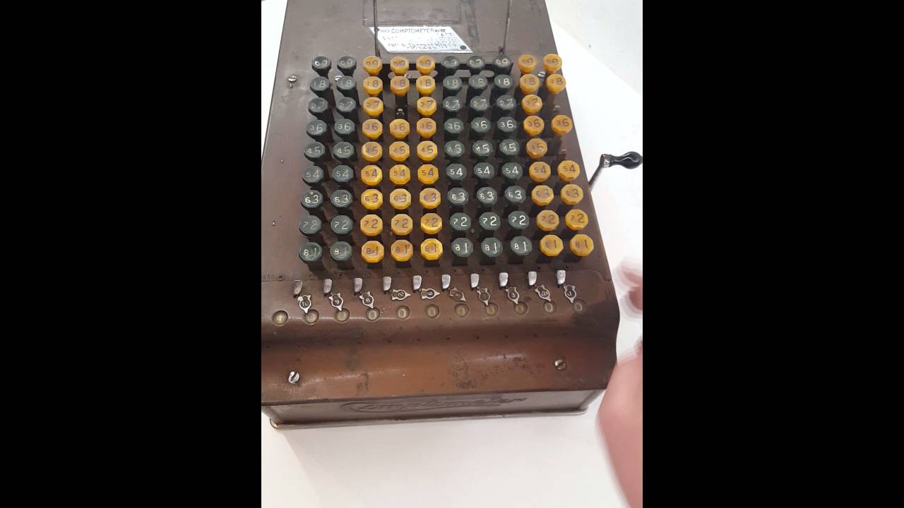 Mechanical adding machine - add 1 to 9999999999