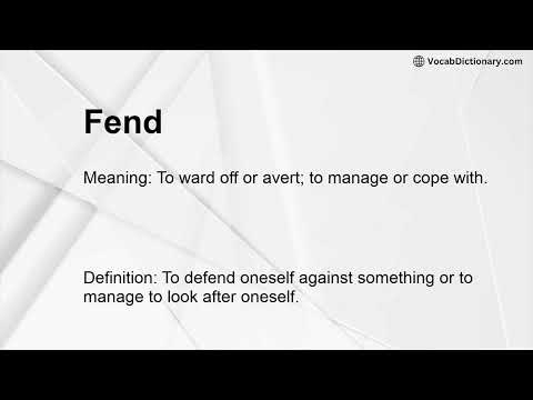 Fend Meaning