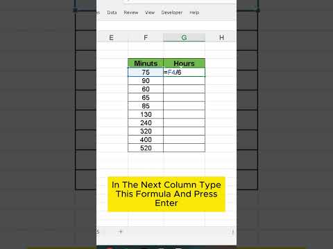 Convert Minutes to Hours in Excel | Quick Trick