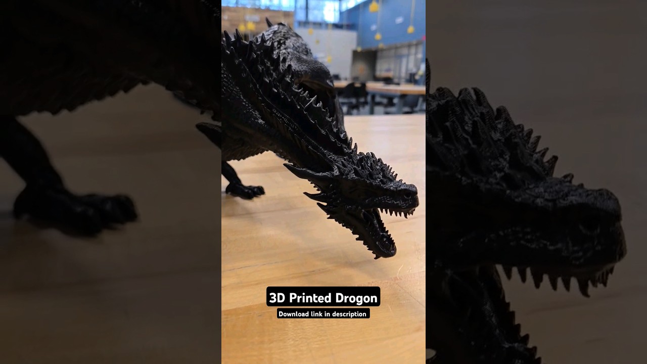 3D Printed Drogon on the #prusamk4 #gameofthrones