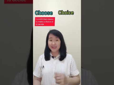 Choose Vs Choice #vocabulary #belajarbahasainggris #shorts
