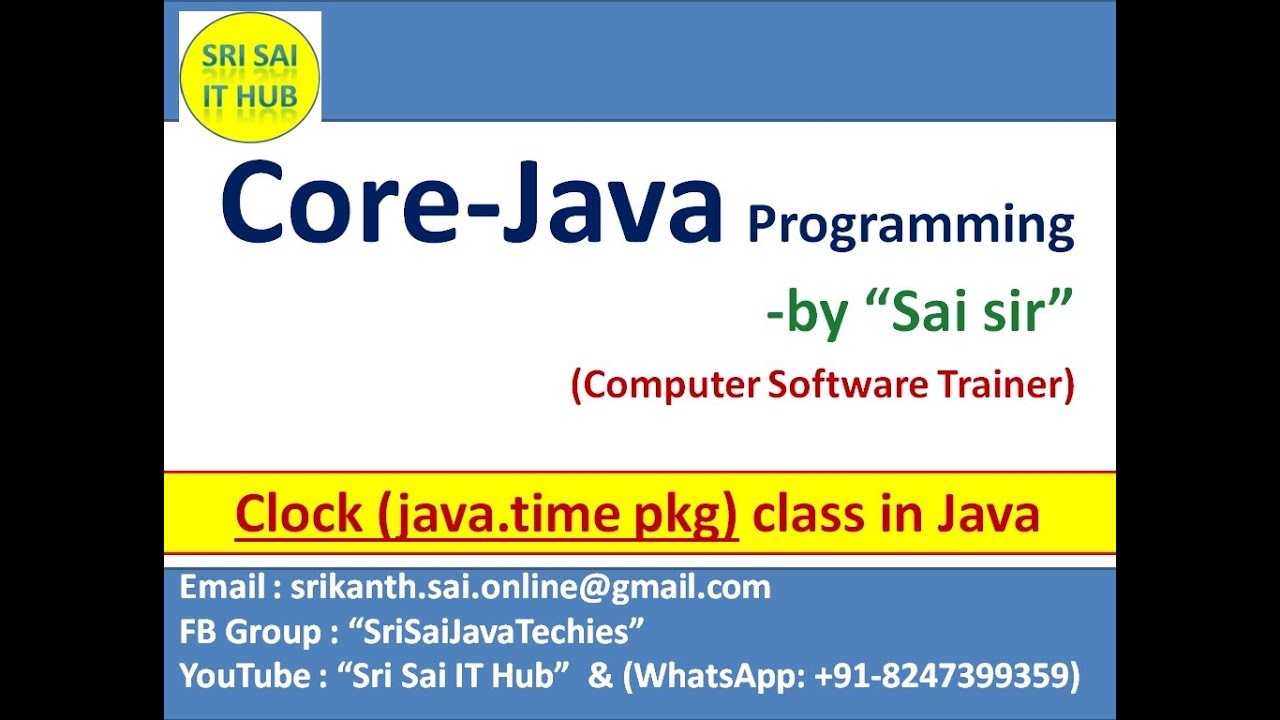 Java Clock class || java.tme.Clock class || java.time package || Clock class in Java || #396