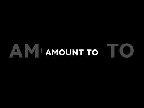 Meaning of amount to #amountto