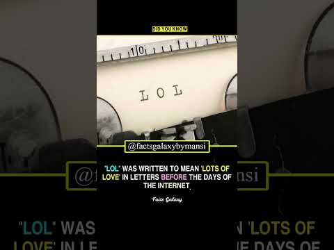 "LOL" WAS WRITTEN TO MEAN 'LOTS OF LOVE' IN LETTERS BEFORE THE DAYS OF THE INTERNET #lol #lolclips