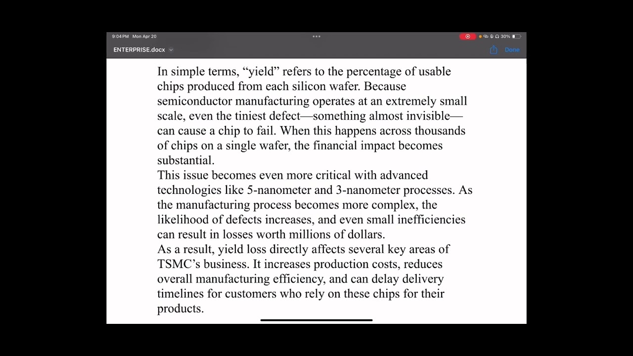 AI-Driven Yield Optimization Proposal for TSMC