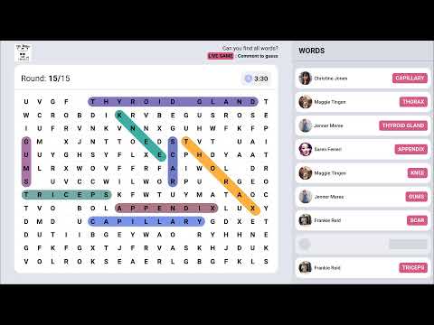 Live Word Search: Human Biology