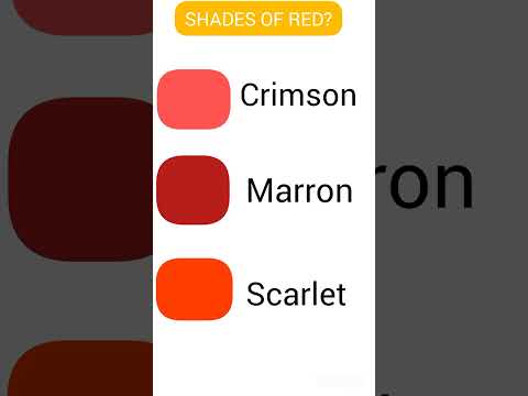 Colour Shades Name Of Red|Spoken English Practice #shorts