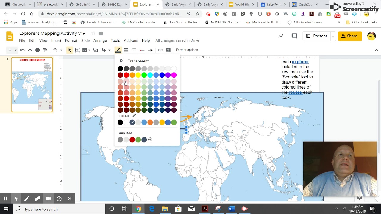 Explorers Scribble Tool Map Activity