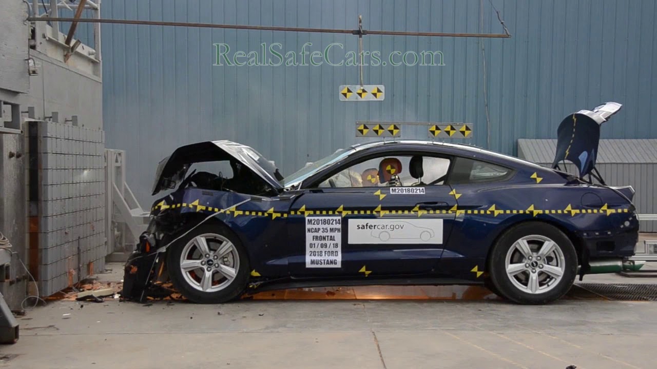 Ford Mustang (2018) Crash Tests (Side-Pole, Front, Side)