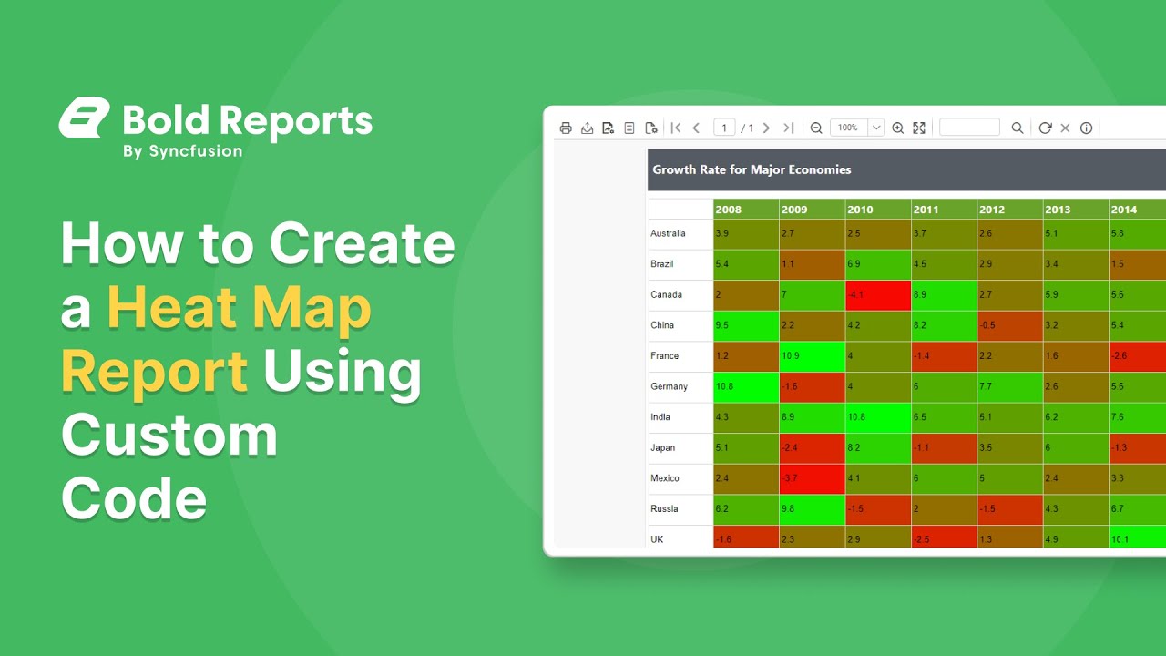 How to Create a Heat Map Report Using Custom Code: Step-by-Step Guide | Bold Reports