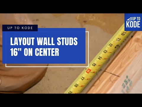 Layout Wall Studs 16" On Center