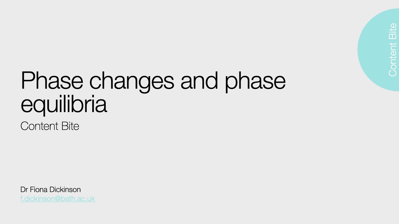 19 Phase changes and phase equilibria