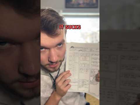D&D Character Sheets Desperately Need an Update. #dnd #dnd5e #dndtiktok
