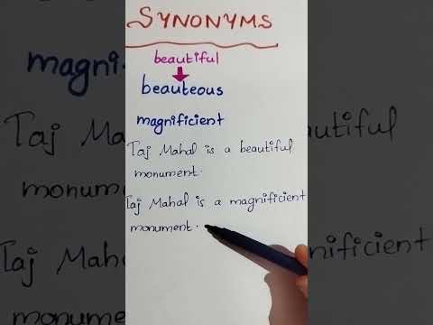 Beautiful synonyms|learn synonyms|magnificient|heavenly|english words|
