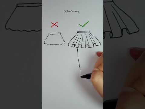 Easy Skirt to Draw
