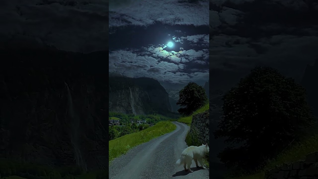 desa malam tenang #langit #indah #bulan #desa #laut #pantai #pemandangan #bunga #shorts #mawar