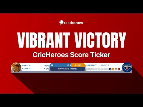 Cricket Live Stream Score Ticker Overlay Templates - CricHeroes