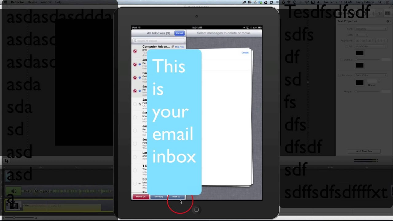 How do I delete multiple emails on an iPad or iPhone?