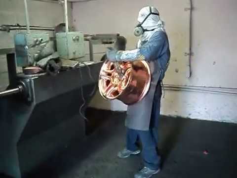 Metal Polishing before chrome plating process - www.LMchrome.com - Wheels Motorcycle Chrome