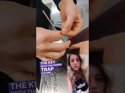 How to tie a fingertrap suture! Keep your tubes in place with these tips. #vettech #vetmed #sutures
